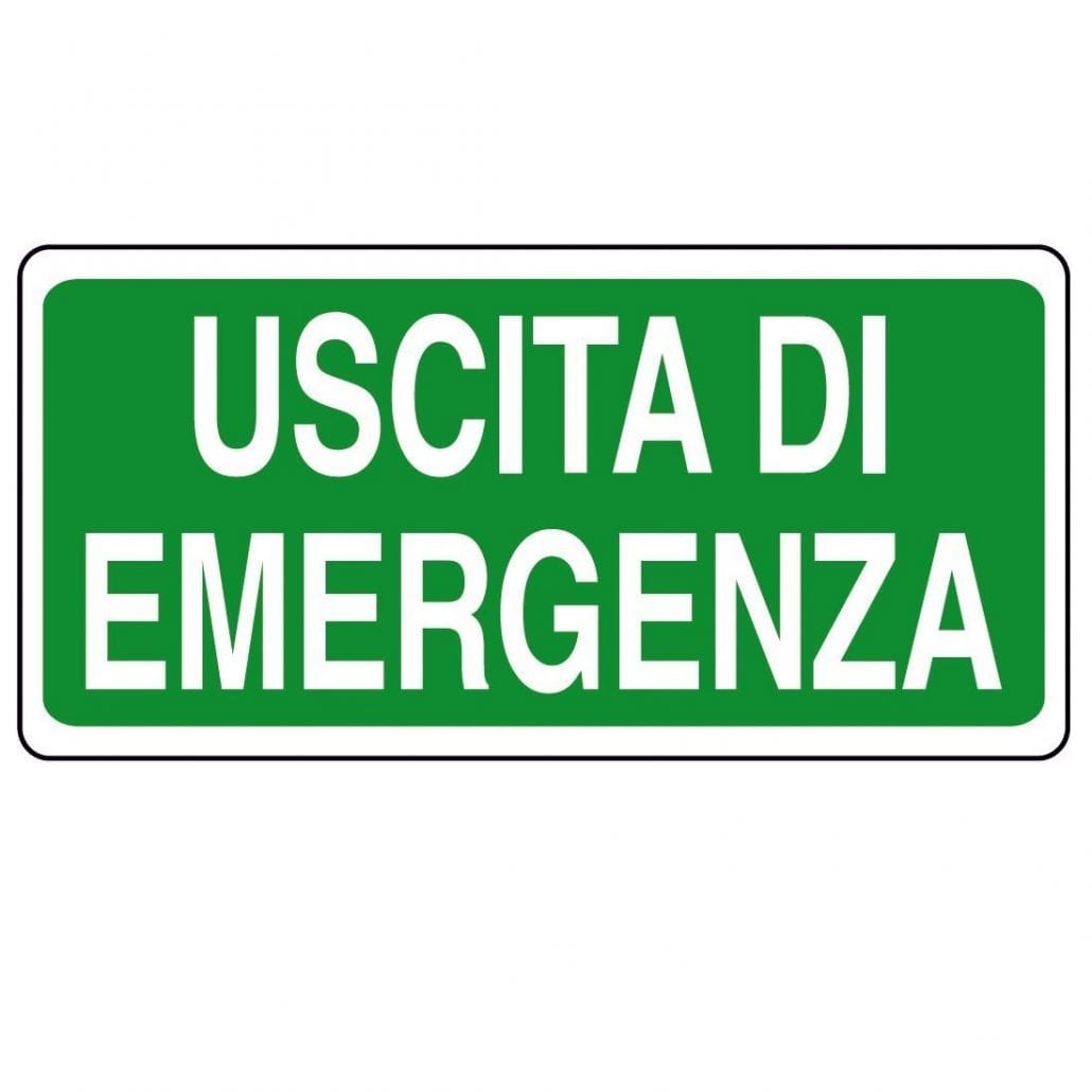 ADESIVO USCITA DI EMERGENZA - Uni3 servizi